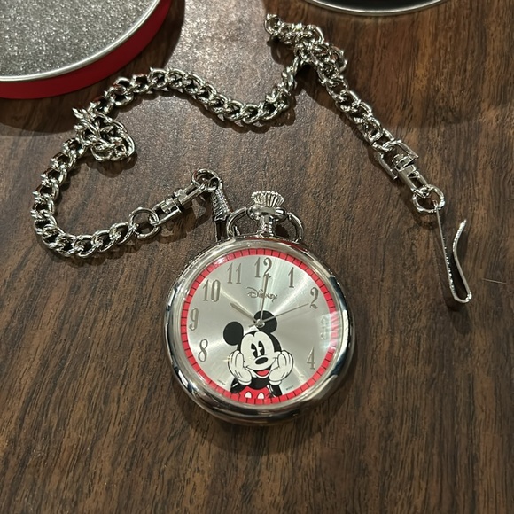 Accessories | Mickey Pocket Watch And Tin | Poshmark